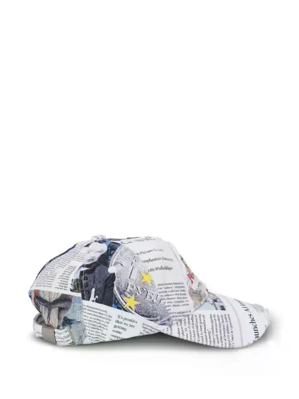 TRINITESTUDIO Newspaper Print Baseball Cap