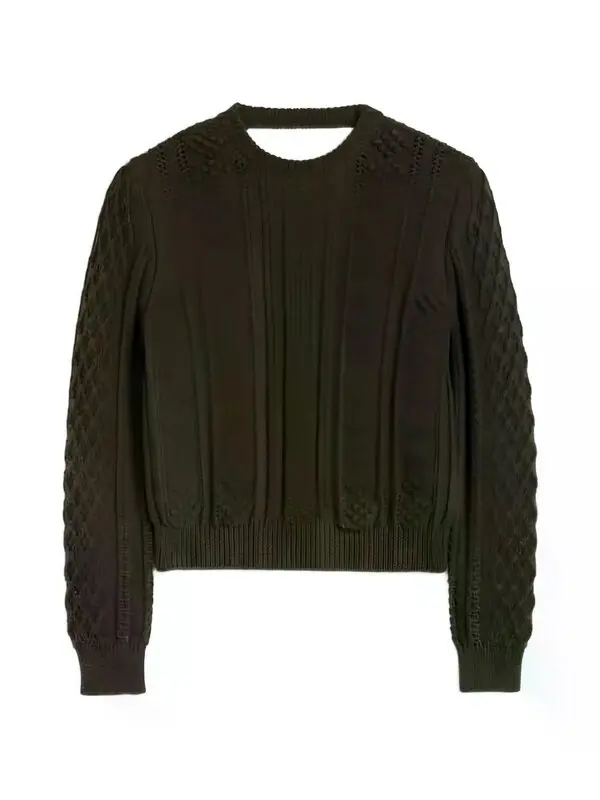 JIL SANDER Long Sleeve Crew Neck Sweater - Green