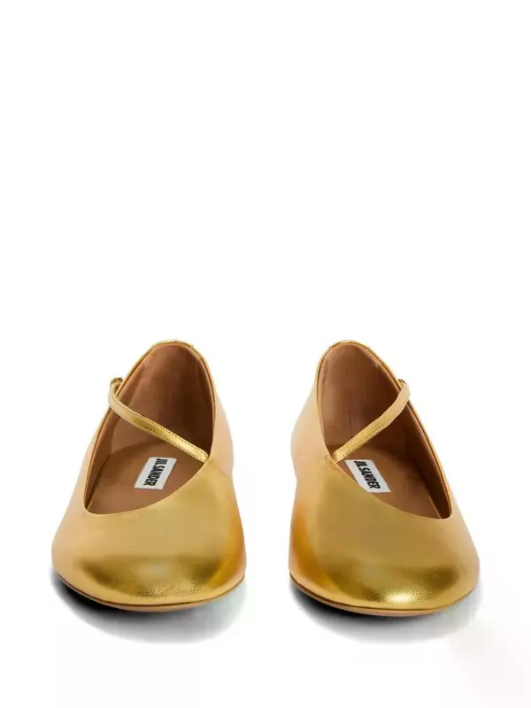 JIL SANDER Elyss Laminated Ballet Flats