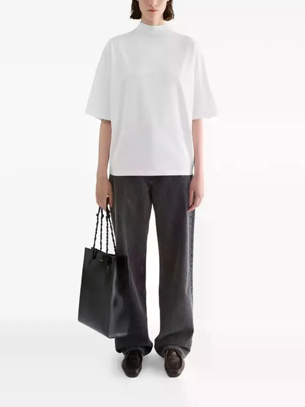 JIL SANDER Mock Neck Boxy-fit T-shirt