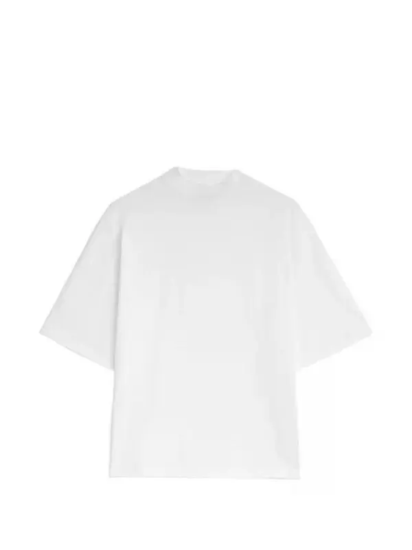 JIL SANDER Mock Neck Boxy-fit T-shirt - White
