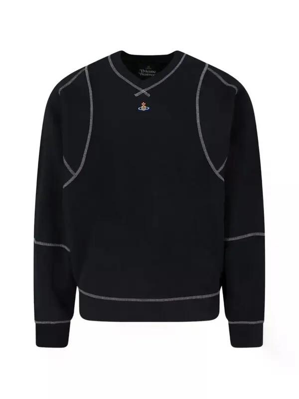 VIVIENNE WESTWOOD Contrast-stitch Sweater - Black