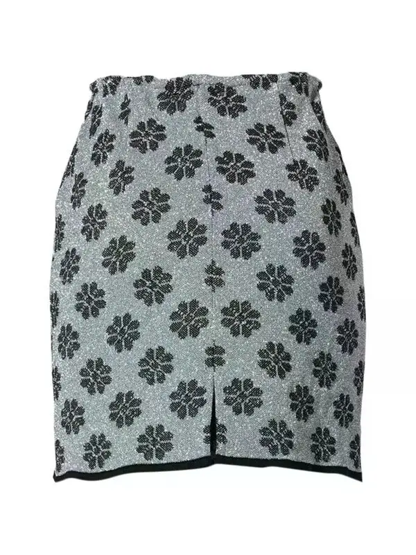 ANDREJ GRONAU Metallic Floral Mini Skirt