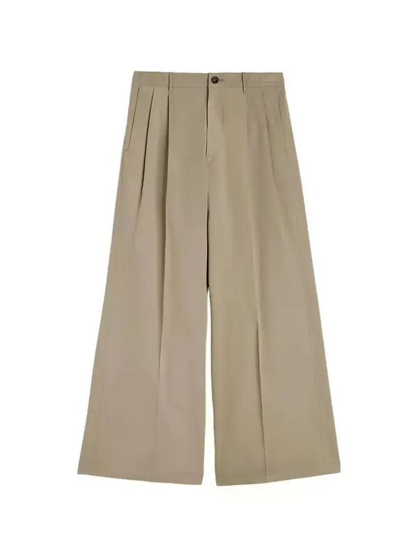 JIL SANDER Pleated Wide-leg Trousers - Neutrals