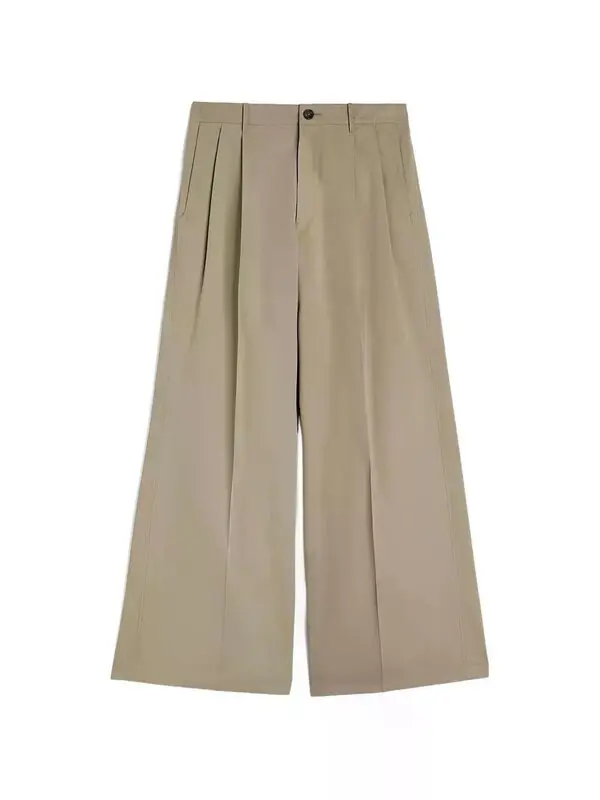 JIL SANDER Pleated Wide-leg Trousers - Neutrals