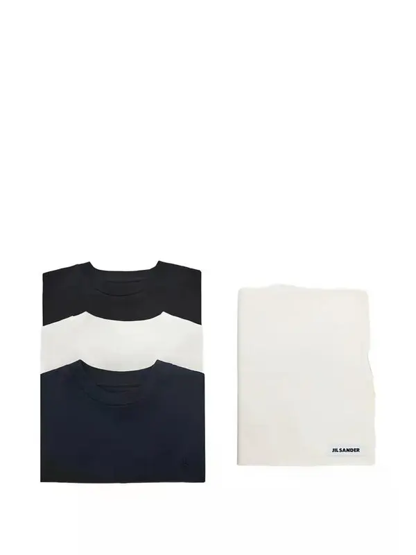 JIL SANDER Crew Neck Short Sleeve T-shirt - Black
