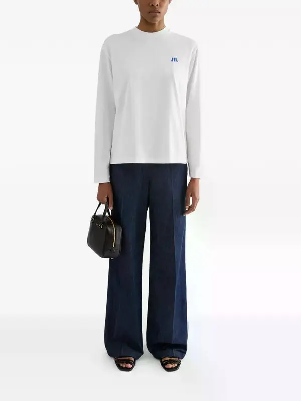 JIL SANDER Logo-embroidered Long-sleeved T-shirt