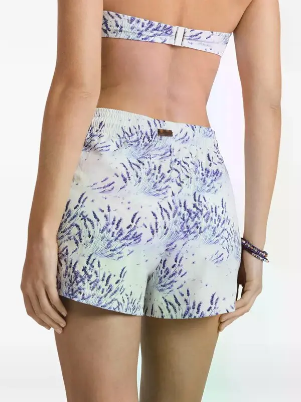 Vilebrequin Lavender Print Drawstring Swim Shorts