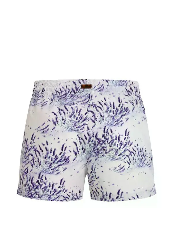 Vilebrequin Lavender Print Drawstring Swim Shorts