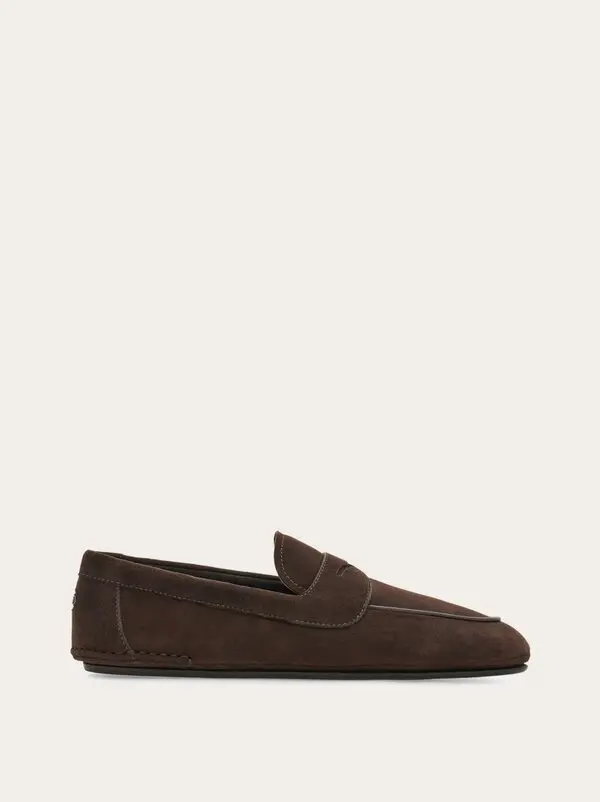 FERRAGAMO Suede Loafer - Brown