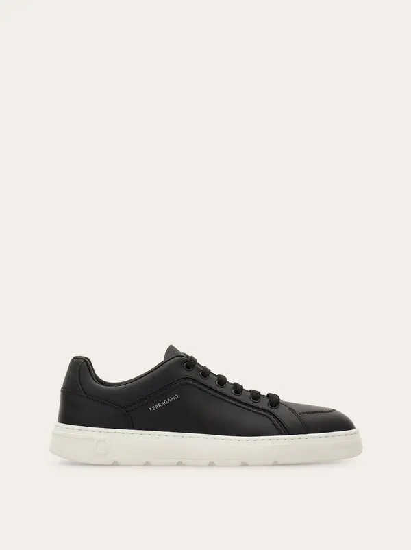 FERRAGAMO Suede Low Top Sneakers - Black