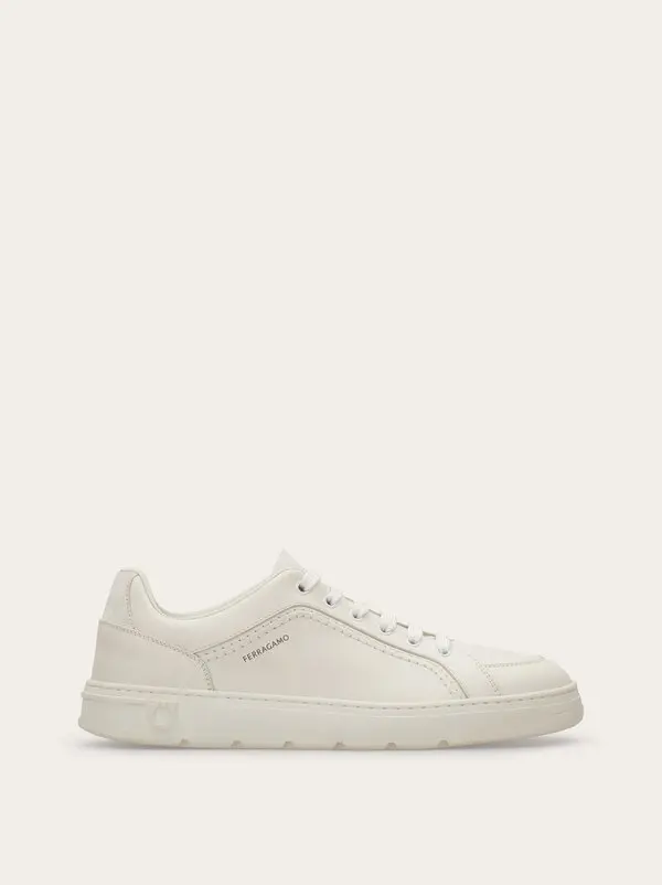 FERRAGAMO Suede Low Top Sneakers - White