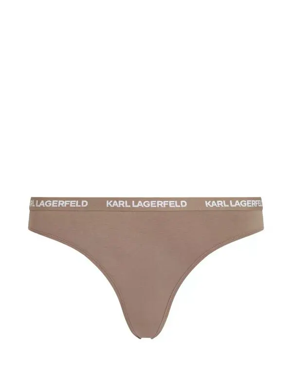 Karl Lagerfeld Logo-waistband Briefs - Neutrals