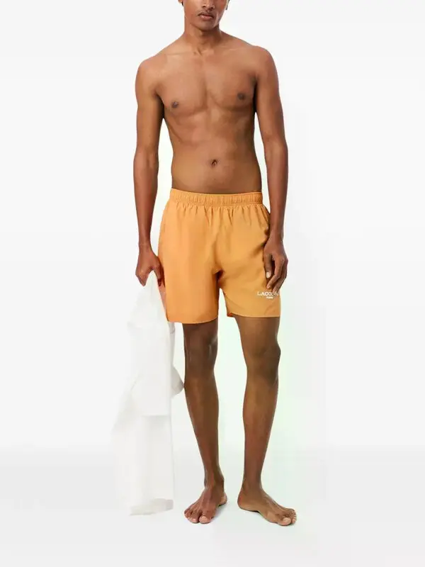Lacoste Logo Embroidered Swim Shorts