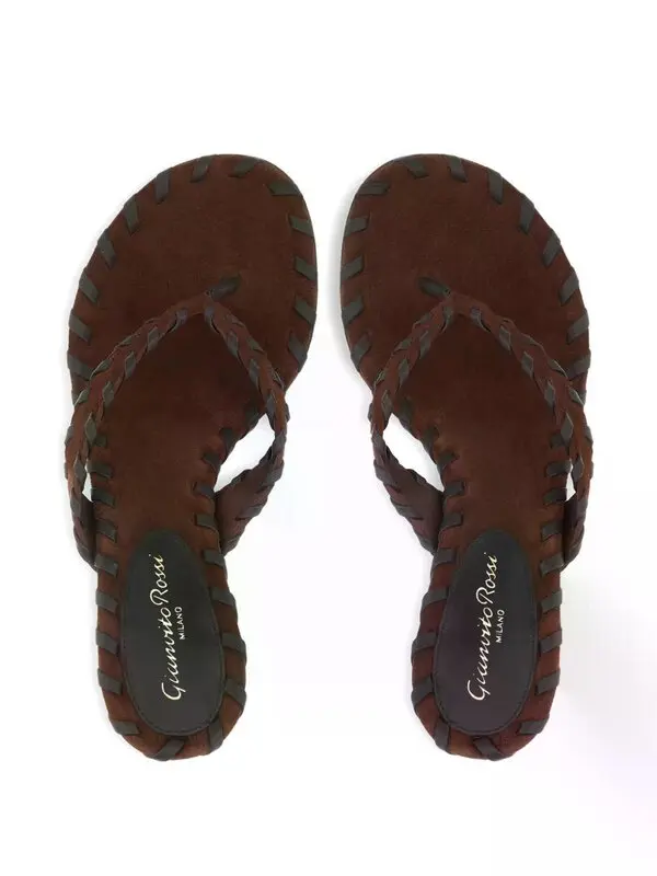 GIANVITO ROSSI Zaira Thong Whipstitch Sandals