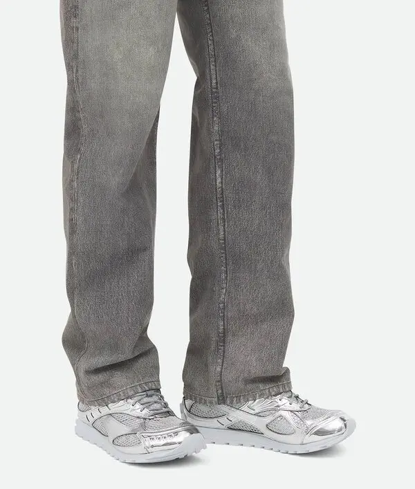 Bottega Veneta Orbit Lace-up Sneakers - Silver