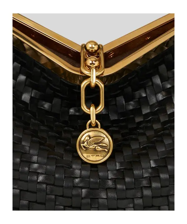 Etro Woven Shoulder Bag - Black