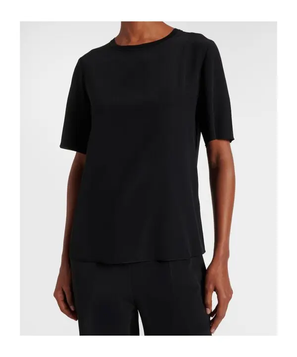 JOSEPH Rubin Silk Crêpe De Soie T-shirt - Black