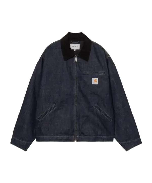 Carhartt Work In Progress Zip-up Denim Jacket - Blue/black