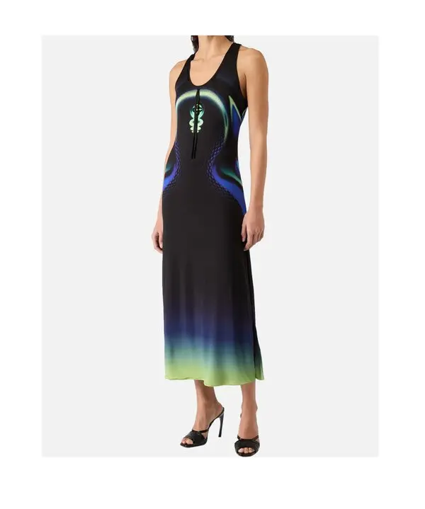 Casablanca Orchid Printed Maxi Dress