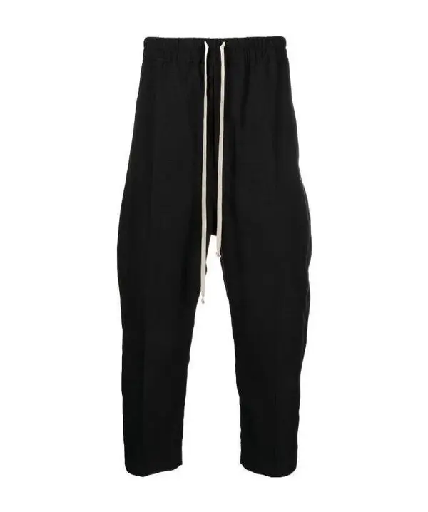 Rick Owens Astaires Drawstring Cropped Trousers