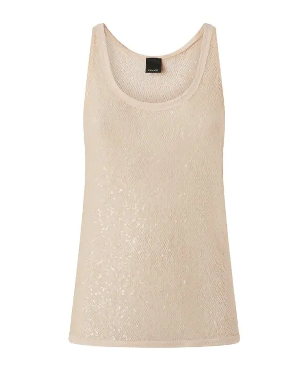 Pinko Sleeveless Sequined Tank Top