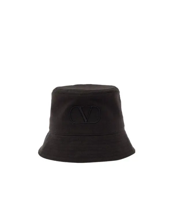 Valentino Garavani Embroidered Logo Bucket Hat - Black