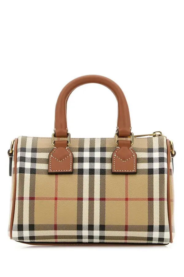 Burberry Checked Zipped Tote Bag