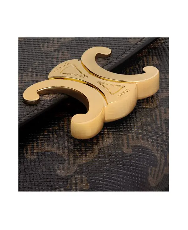 Celine Compact Wallet Triomphe In Triomphe Canvas