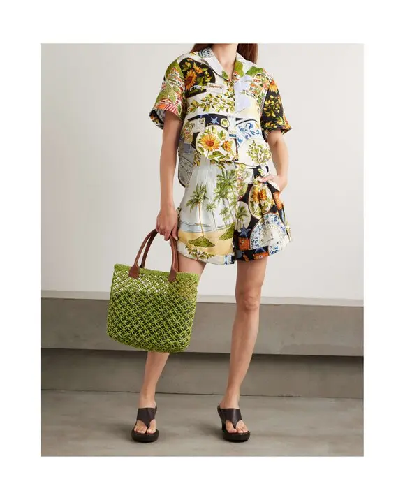 Farm Rio Short Sleeve Shirt With Flower-shaped Buttons