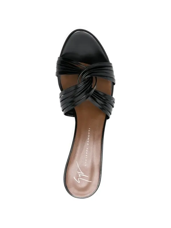 GIUSEPPE ZANOTTI Knotted Leather Mules
