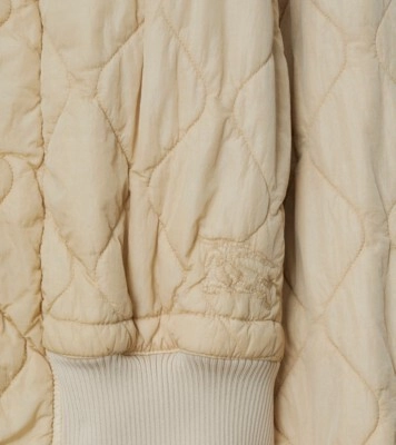Burberry Quilted Buttoned Bomber Jacket - Nude