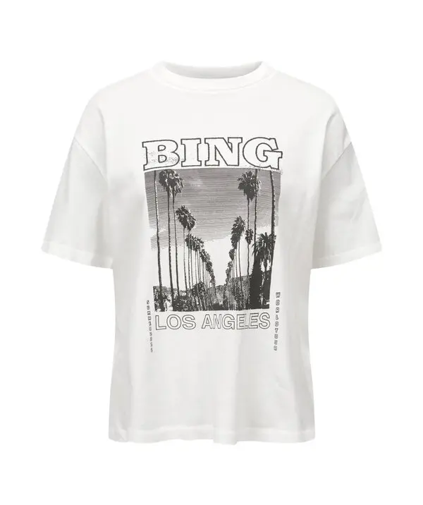 ANINE BING Graphic Print T-shirt - Ivory