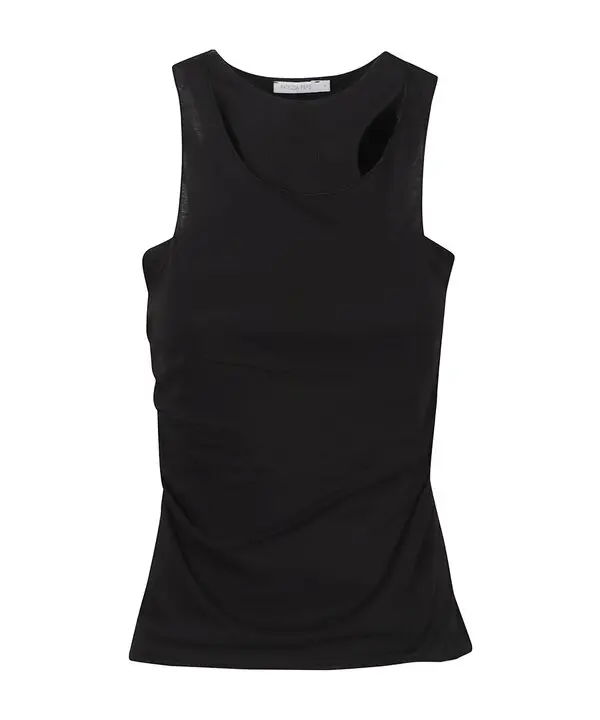 Patrizia Pepe Double-layered Tank Top - Black
