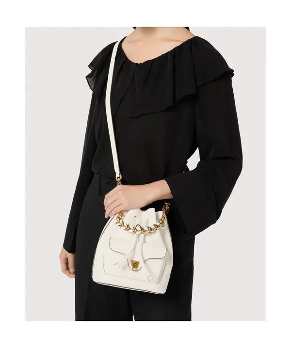 COCCINELLE Small Beat Generation Bucket Bag - Pearl