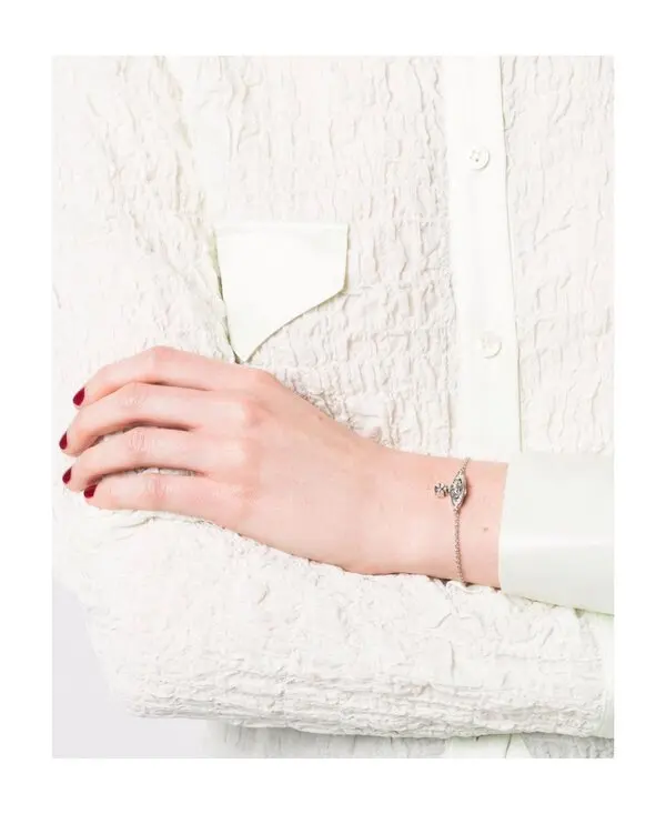 VIVIENNE WESTWOOD Orb Charm Embellished Chain Bracelet