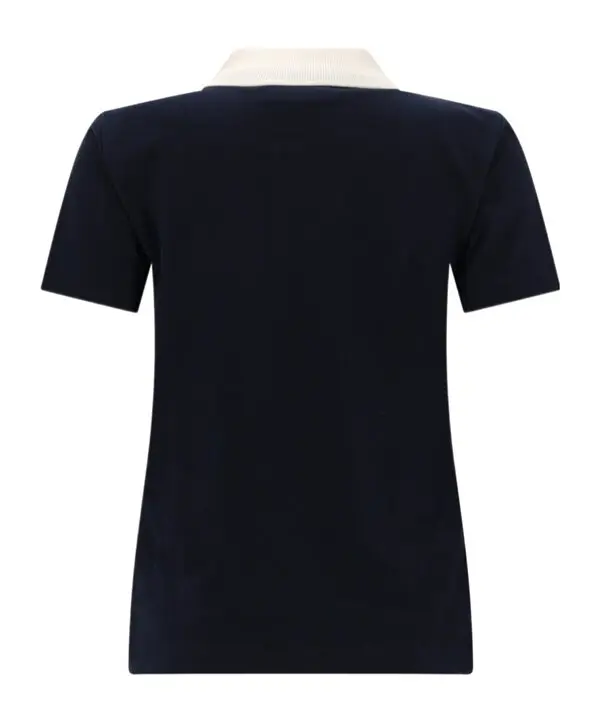 A.p.c. Contrast Collar Polo T-shirt - Black