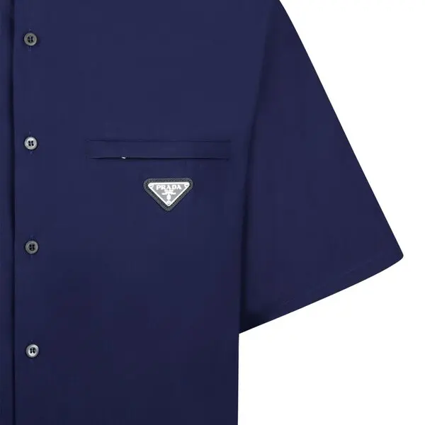 Prada Triangle Enamel Logo Buttoned Shirt