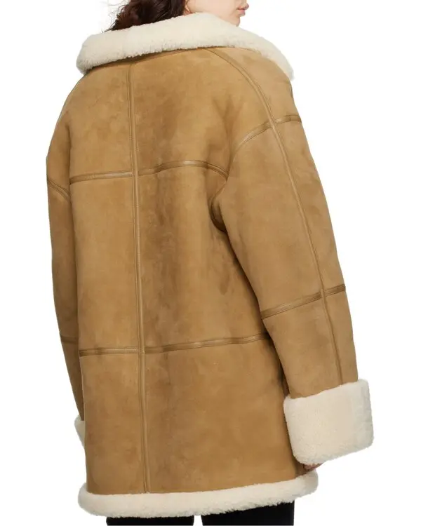 TOTEME Signature Shearling Zip-up Jacket - Brown