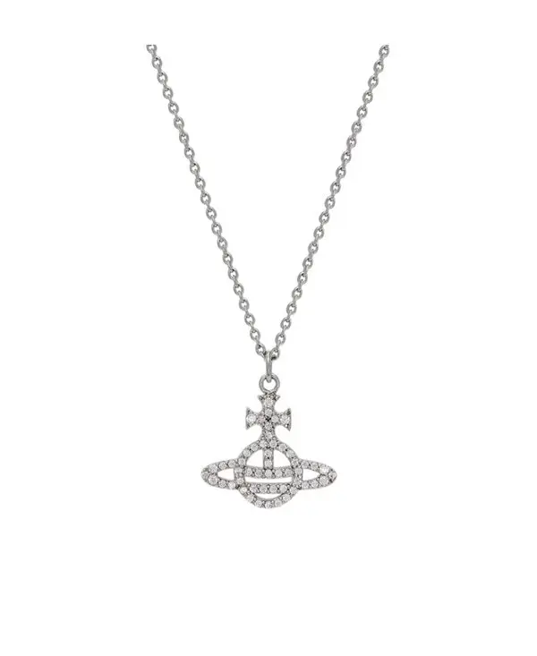 VIVIENNE WESTWOOD Silver Orb Logo Necklace