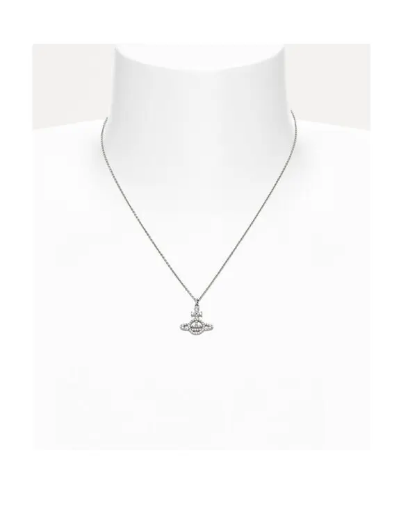 VIVIENNE WESTWOOD Silver Orb Logo Necklace