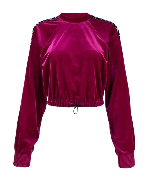 Versace Velour Cropped Sweatshirt