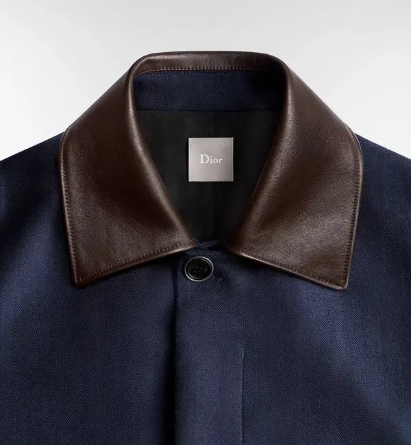 Dior Long-sleeved Leather Collar Jacket