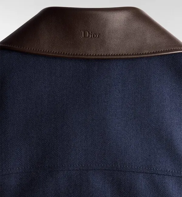 Dior Long-sleeved Leather Collar Jacket