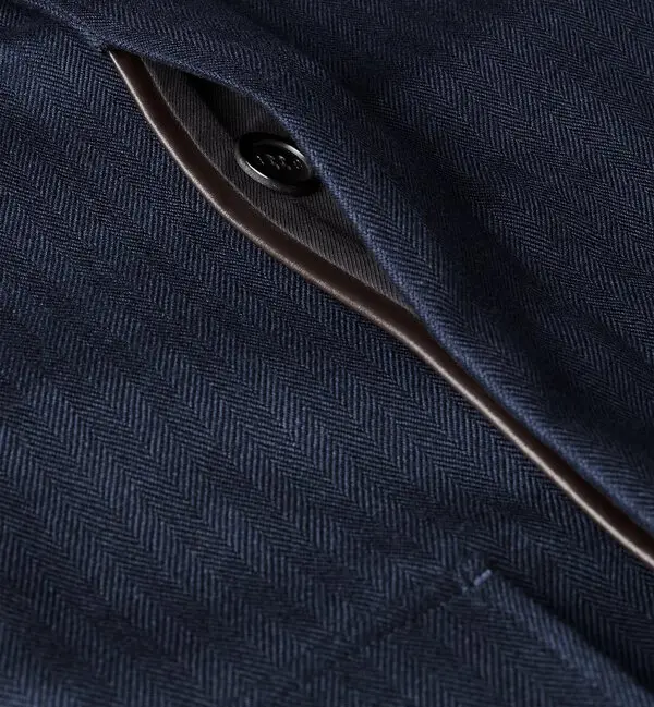 Dior Long-sleeved Leather Collar Jacket