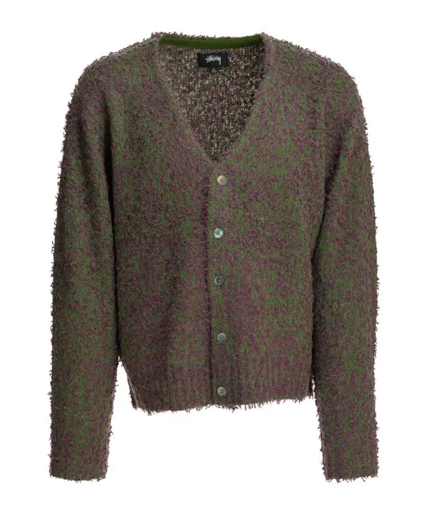 StÜssy Textured V-neck Cardigan