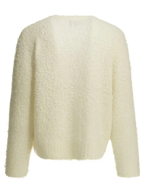StÜssy Textured Buttoned Knit V-neck Sweater