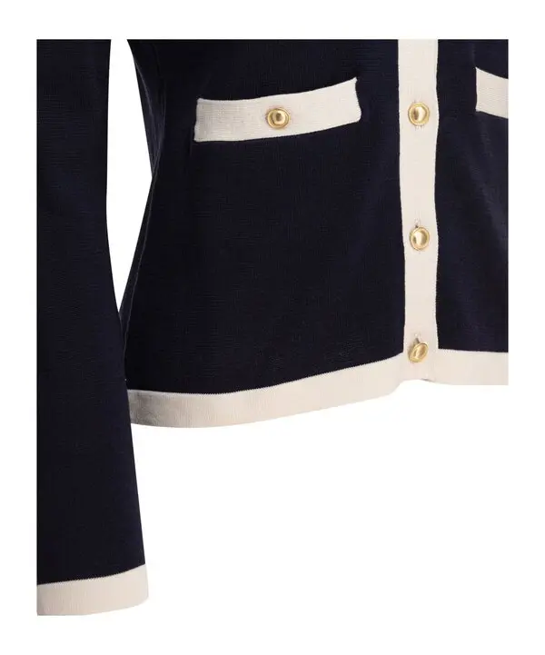 INES DE LA FRESSANGE PARIS Buttoned Knit Cardigan