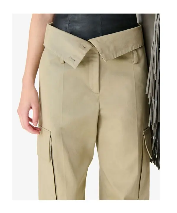 IRO PARIS Indra High-waisted Cargo Trousers - Nude
