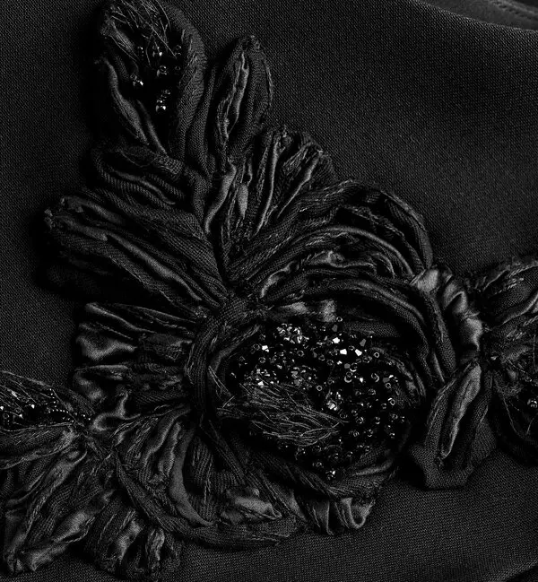Dior Straight-cut Short Dress With Floral Embroidery